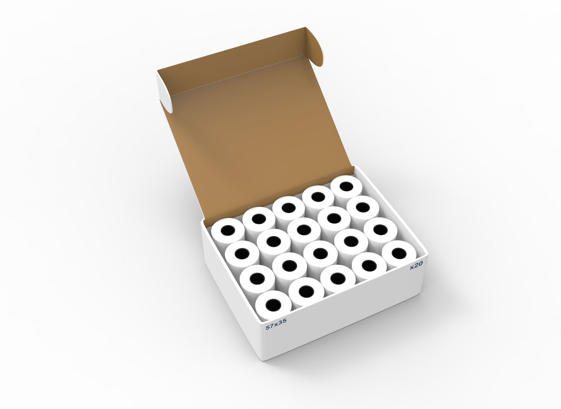 57 x 30 x 12.7 Core - Thermal Rolls - Box 20 - Till Roll Guru